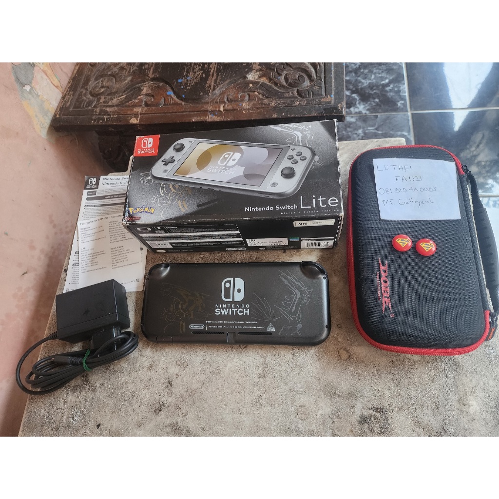 Jual Nintendo Switch Lite Pokemon Dialga Palkia Limited Edition Fullset ...