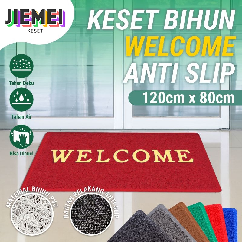 Jual JIEMEI Keset Karpet PVC Mie Bihun Welcome New 120x80cm | Shopee ...