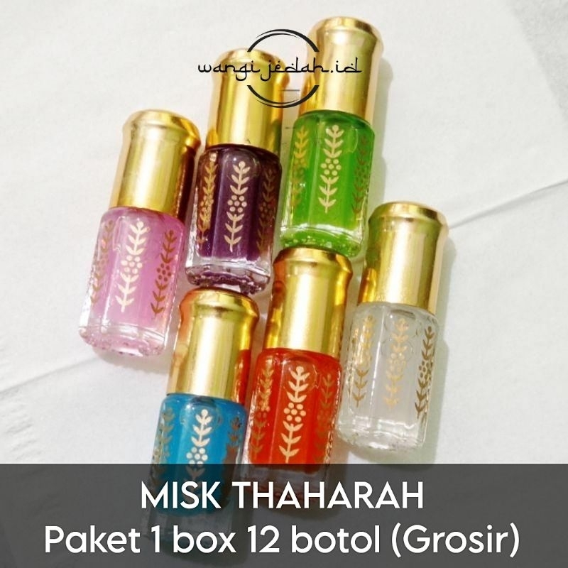 Jual Misk Thaharah Parfum Khusus Wanita Paket 1box isi 12 botol 100% ...
