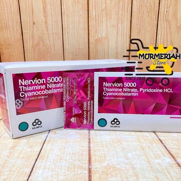 Jual NERVION 5000 Strip 10 Tablet Vitamin B1 B6 B12 | Shopee Indonesia