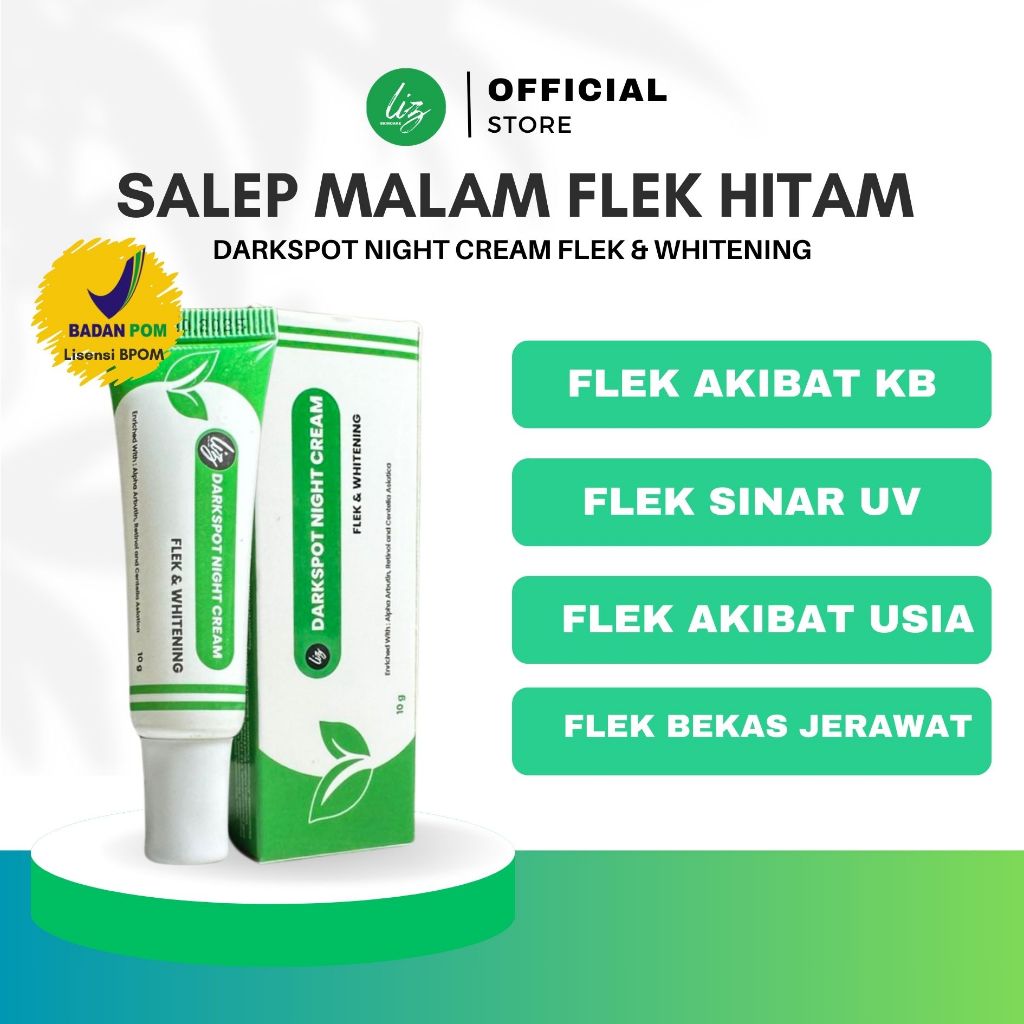 Jual Elzet Skincare BPOM Salep Flek Malam Darkspot Night Salep Arbutin ...