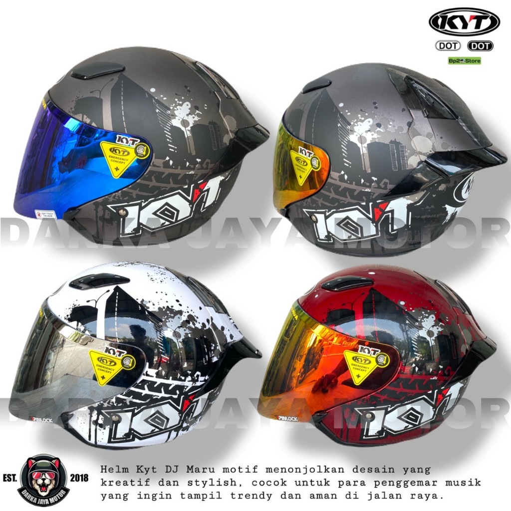Jual HELM KYT DJ MARU MOTIF #10 PAKET GANTENG / DJ MARU #10 PAKET LENGKAP VISOR IRIDIUM | Shopee ...
