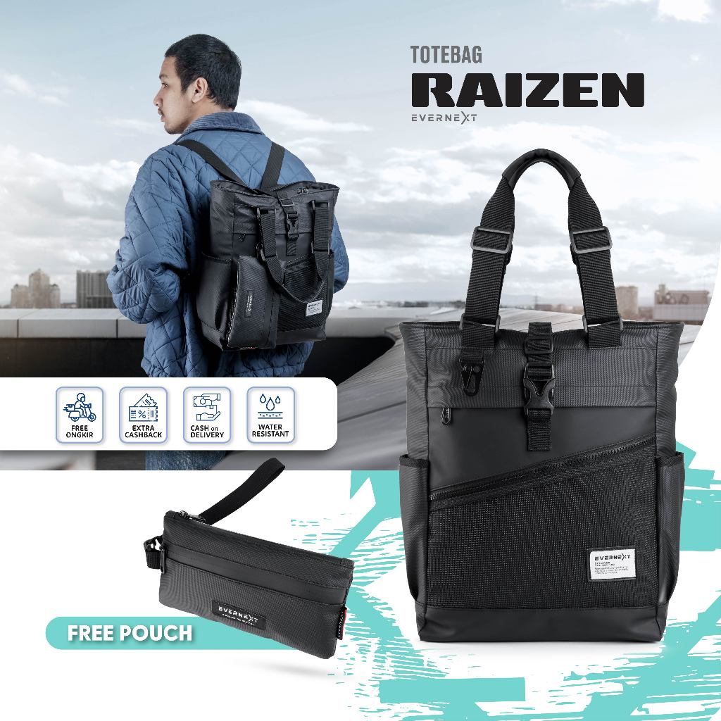 Jual Evernext - Tas Ransel Pria Anti Air Tas Jinjing Waterproof Totte Bag Raizen Totte Bag ...