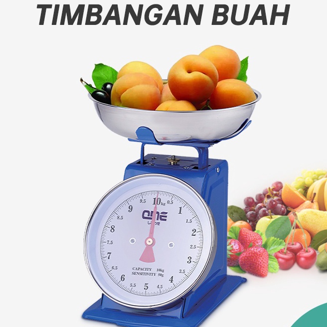 Jual KF7 Timbangan Buah 15kg 2kg Besi Stainless Jarum Analog Manual Duduk Sembako Telor Kue ...