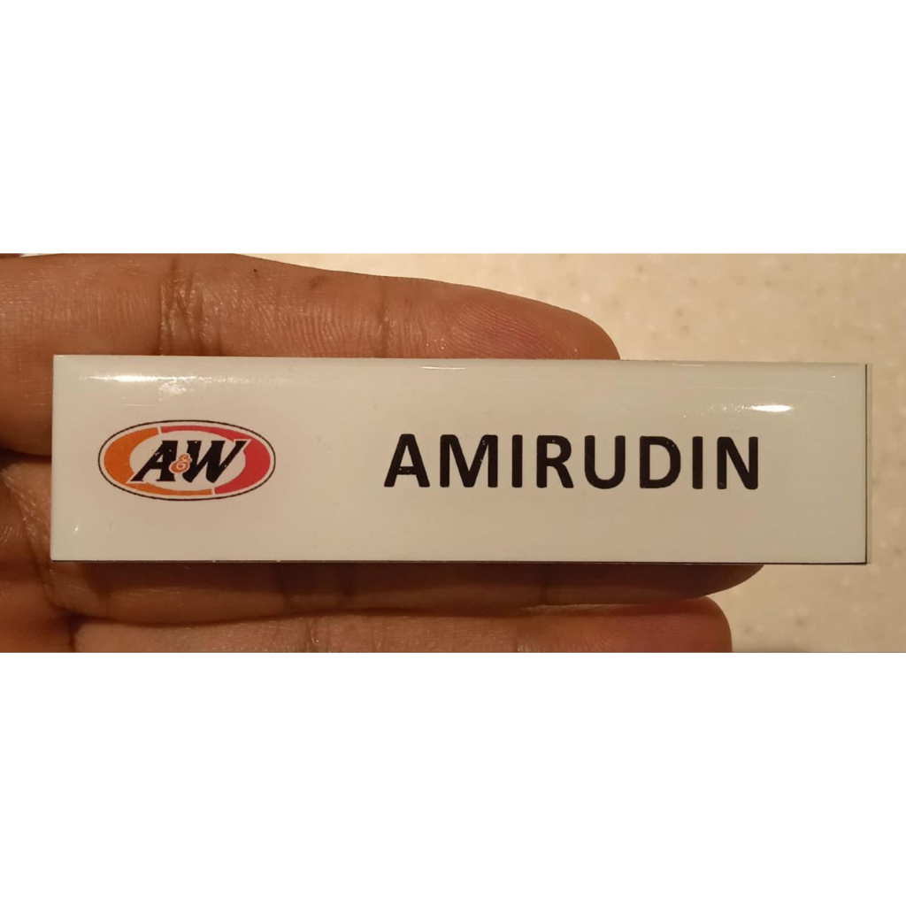 Jual name tag nama dada a&w kfc mcd gacoan golden lamian | Shopee Indonesia