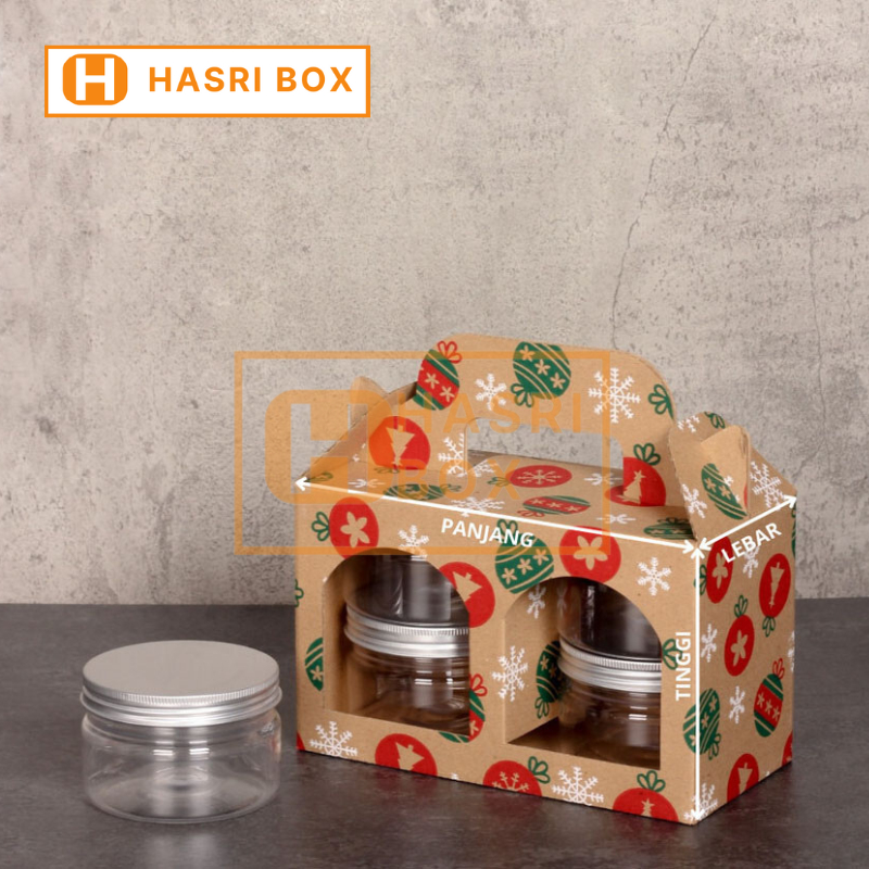 Jual ( 10pcs ) Kardus Box Dus Jinjing Toples Jar 600ml Isi 2 Natal Dus ...