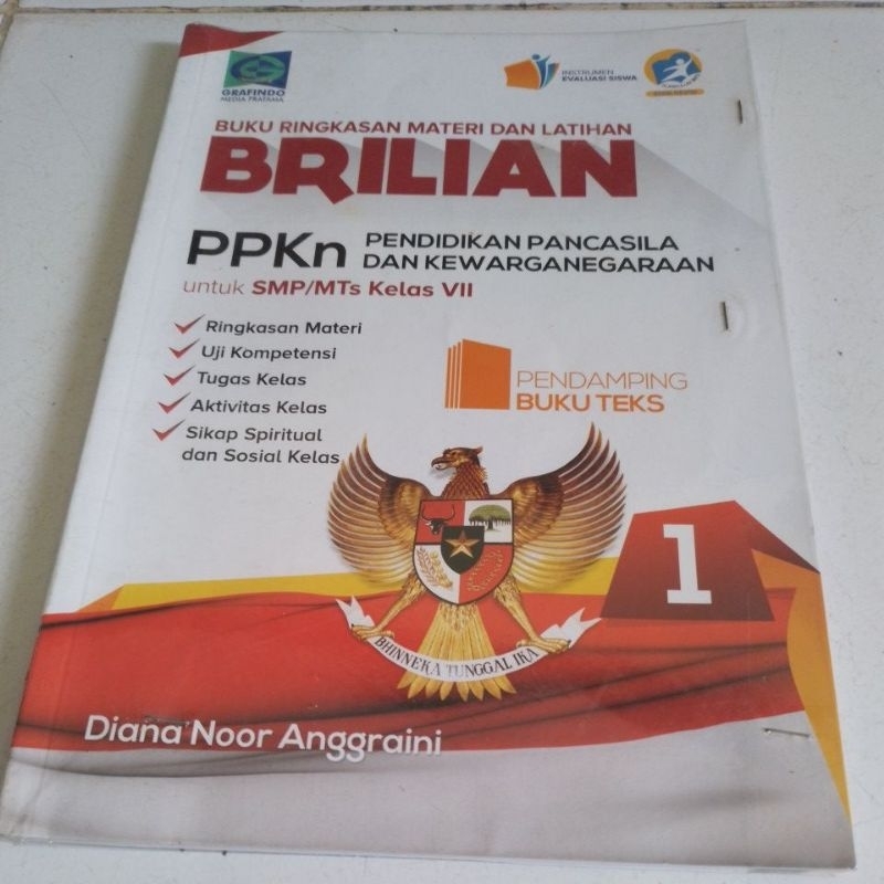 Jual BUKU BRILIAN PPKN / PENDIDIKAN PANCASILA DAN KEWARGANEGARAAN KELAS 1-7-VII SMP EDISI REVISI ...