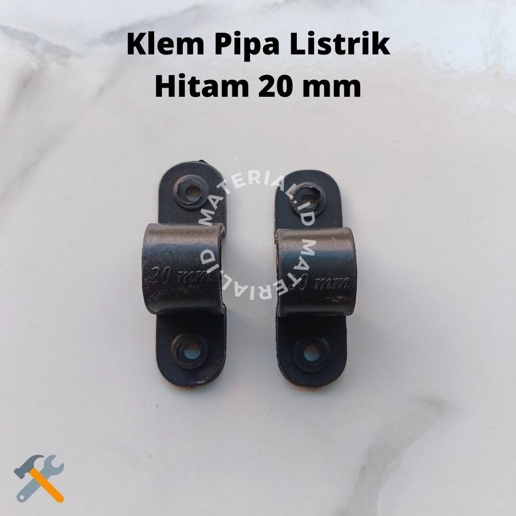 Jual Klem Pipa Warna Hitam 20 mm Listrik Peralon Conduit Jepit Tahanan ...