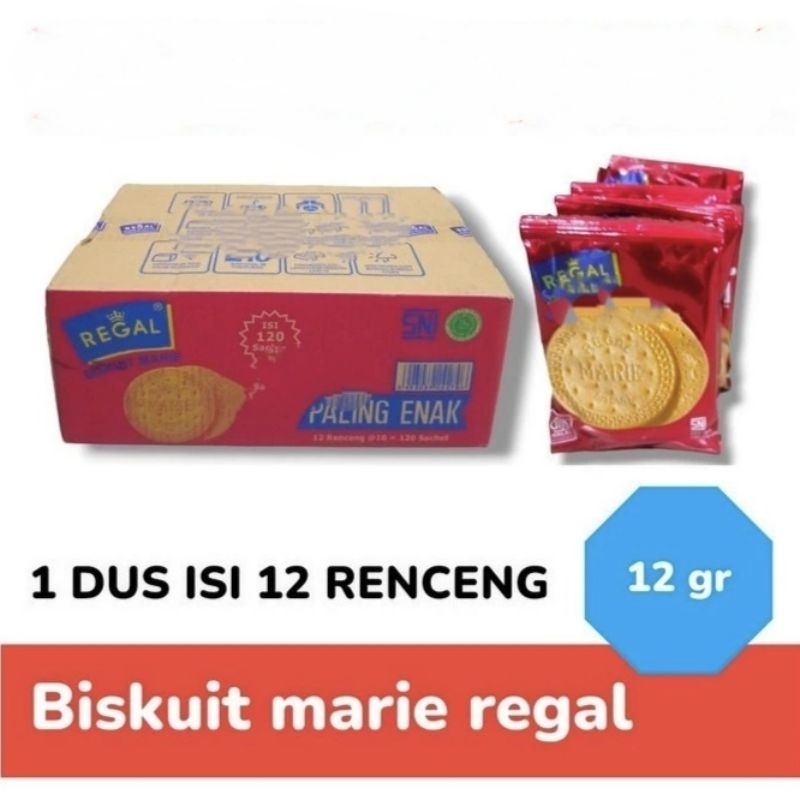 Jual [1 karton isi 120 sachet] Regal marie biskuit susu | Shopee Indonesia