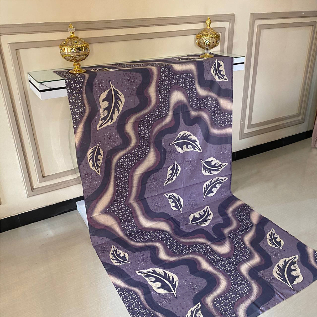 Jual KAIN BATIK KATUN PRIMA ADEM HALUS MOTIF KEKINIAN DAUN OMBAK ...
