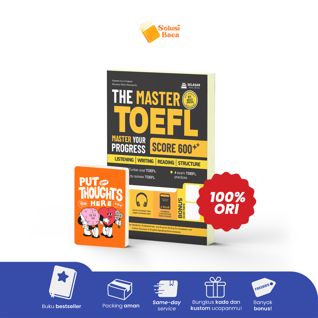 Jual Buku The Master TOEFL Score 600++ (Bonus Blocknote) | Selasar ...