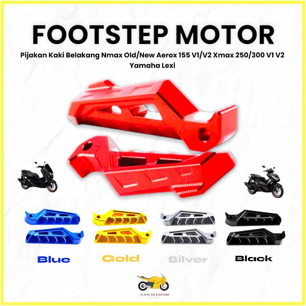 Jual Footstep Pijjakan Kaki Belakang Model Xenos Step Nmax Aerox Xmax ...