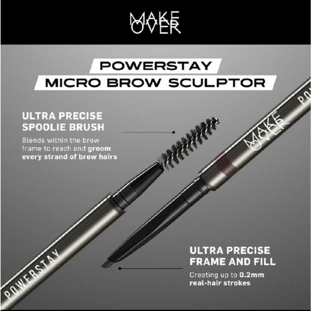Jual Make Over Powerstay Micro Brow Sculptor | Shopee Indonesia