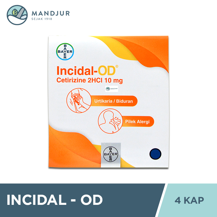 Jual Incidal-OD 4 Kapsul - Obat Alergi Rhinitis Urtikaria | Shopee ...