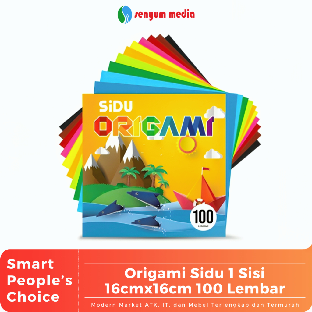 Jual Origami Sidu 1 Sisi 16cmx16cm 100 Lembar (1 Pcs Isi 100 Lembar) (S ...