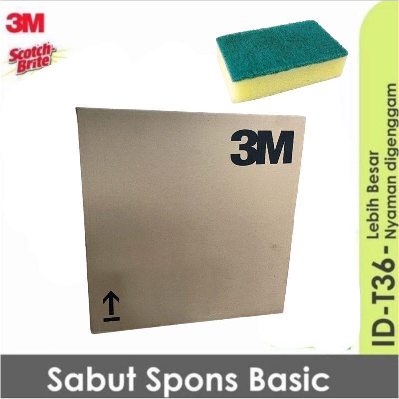 Jual 1dus (96pcs) Scotch brite 3m sabut spons busa cuci piring ID-T36 ...