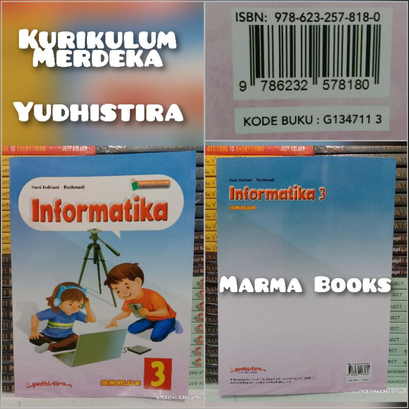 Jual buku informatika kelas 3 SD Kurikulum Merdeka Yudhistira | Shopee ...