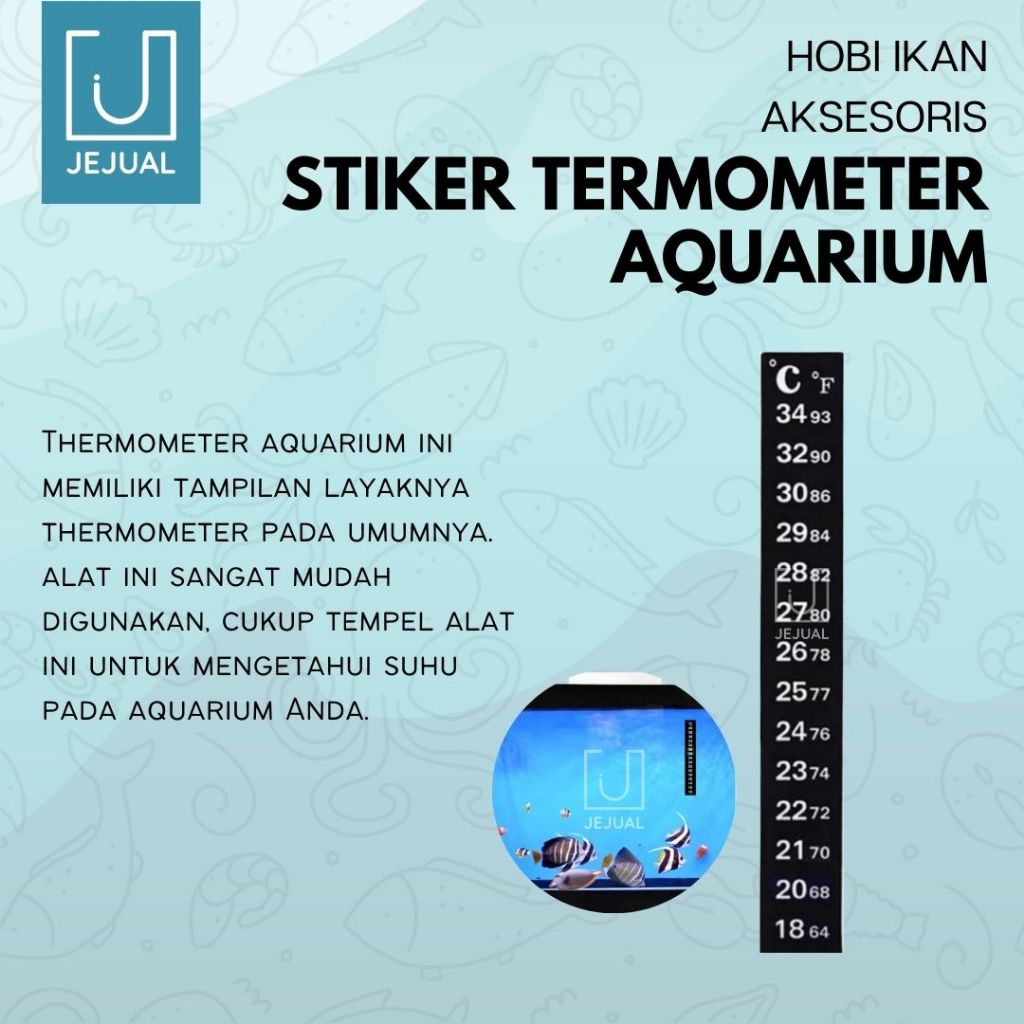 Jual Stiker Thermometer Pembaca Suhu Air Aquarium Stiker Suhu Tempel ...