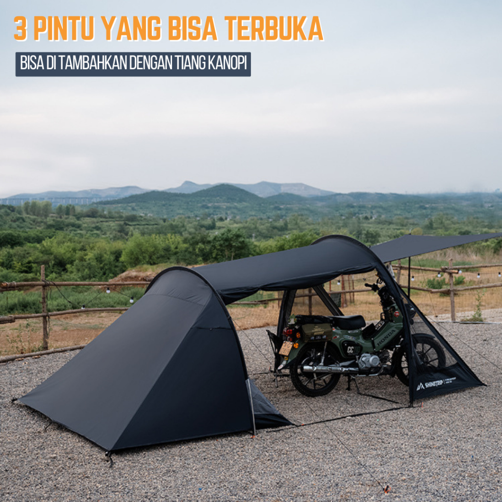 Jual Tenda Tunnel SHINETRIP 2-4P Motocamp Tent Tenda Camping Outdoor | Shopee Indonesia