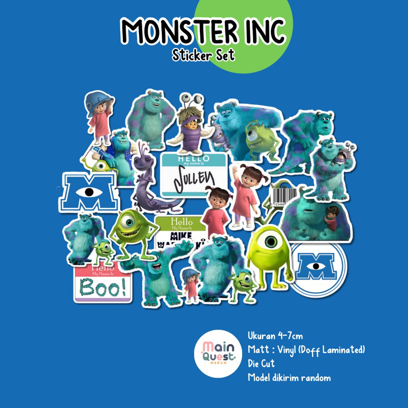 Jual Sticker Monster Inc | Sticker Aesthetic / Sticker Tumblr / Sticker ...