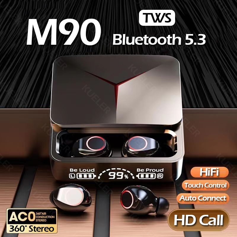 Jual Upgrade Baru M90 Tampilan LED TWS Headset Bluetooth with Mic ...