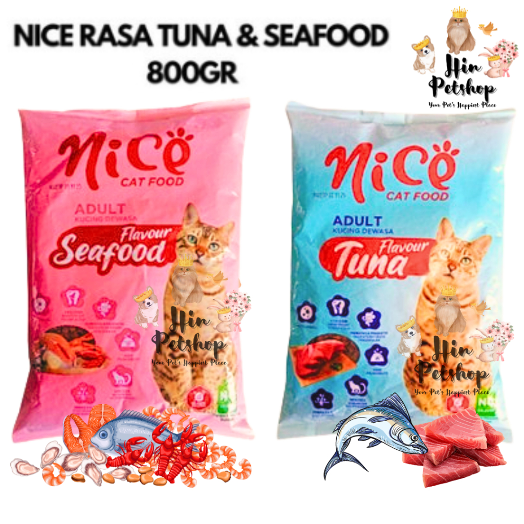 Jual NICE Cat Seafood Nice Cat Food Tuna Freshpack 800gr makanan kucing ...