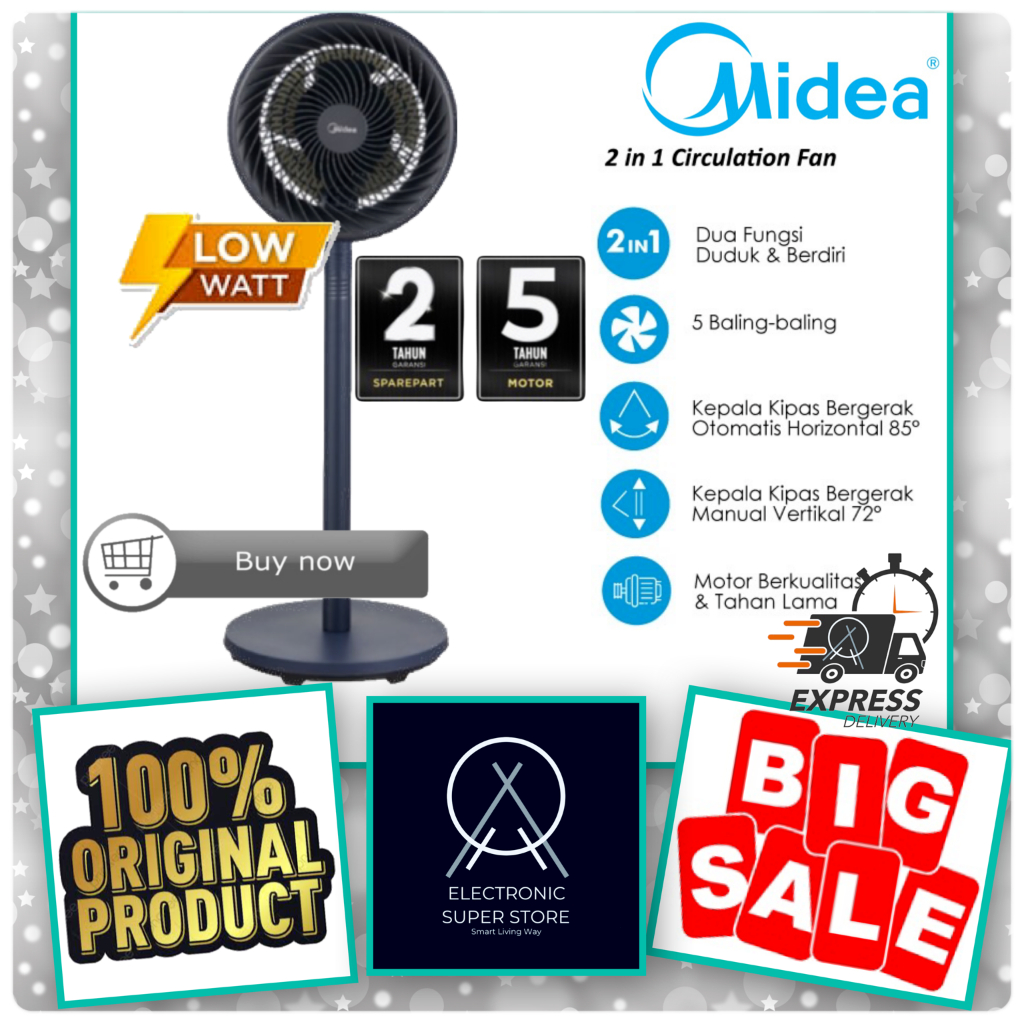 Jual KIPAS ANGIN SIRKULASI MIDEA MFG180M0APB MFG180M0 CIRCULATION FAN ...