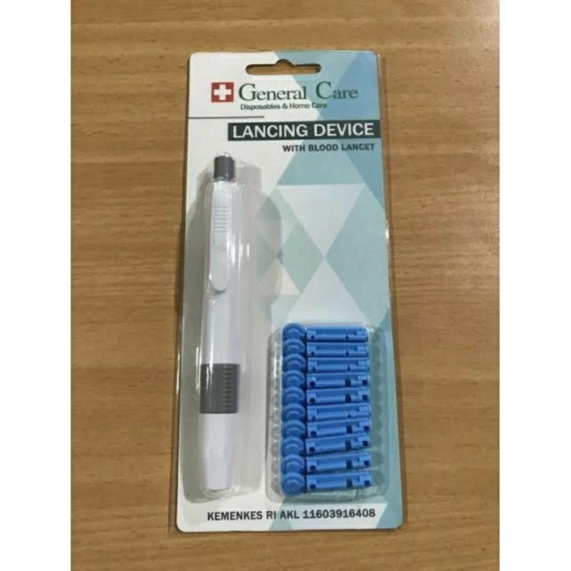 Jual PEN LANCET PULPEN LANCING DEVICE GENERAL CARE + 10 JARUM UNTUK KOP ...