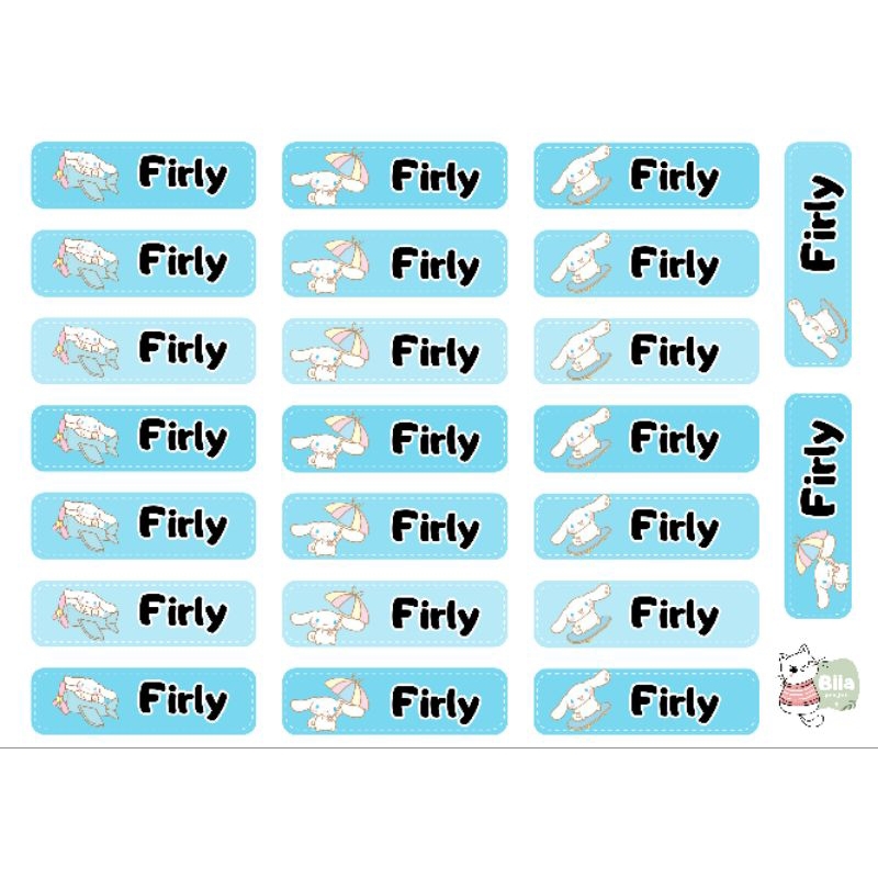 Jual LABEL NAMA ALAT TULIS SEKOLAH | LABEL NAMA CUSTOM | Shopee Indonesia
