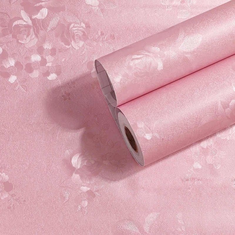 Jual Wallpaper Dinding Motif Emboss Bunga Pink Wallpaper Dinding Ruang ...