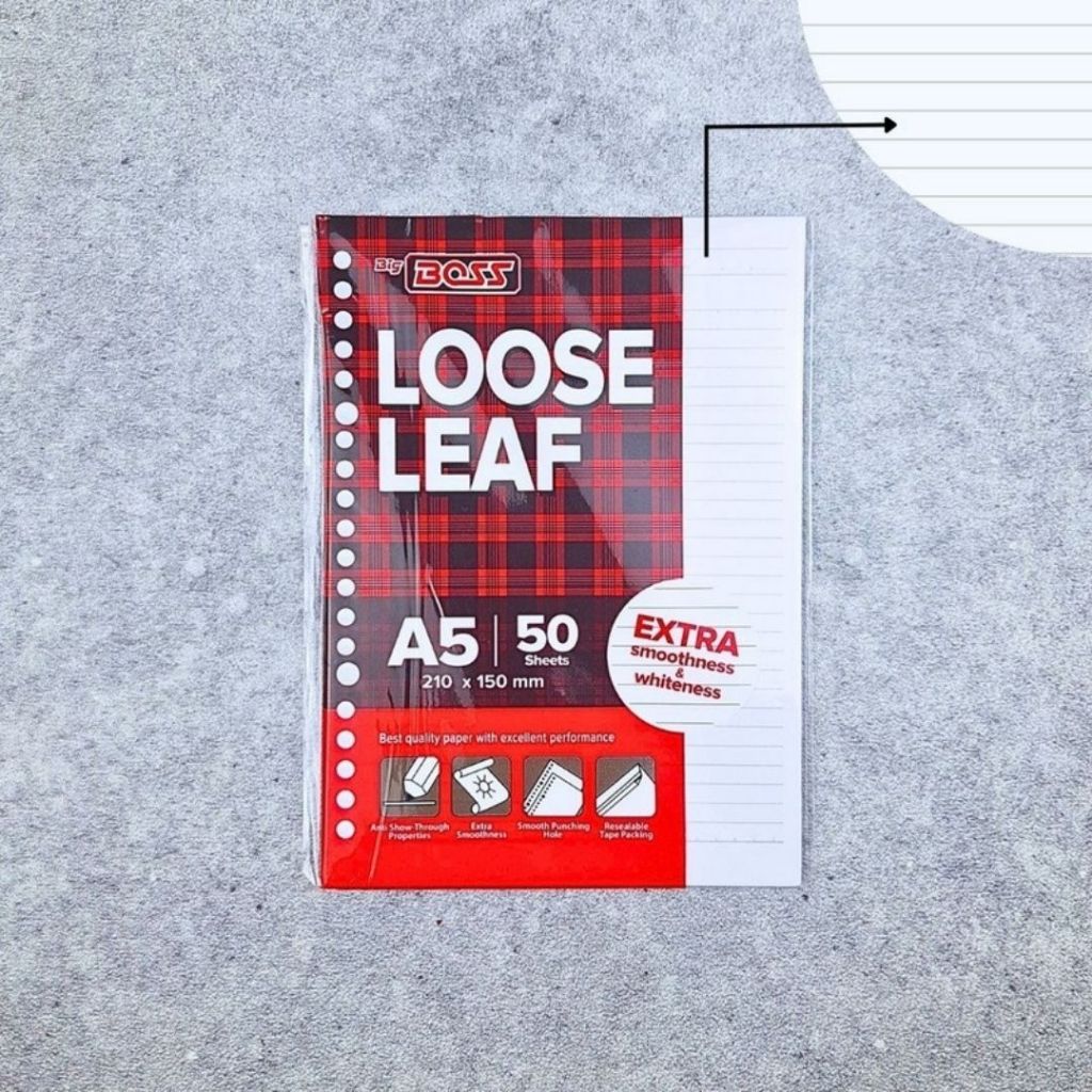 Jual Loose Leaf A5 isi 50 lembar GARIS BIG BOSS | Shopee Indonesia