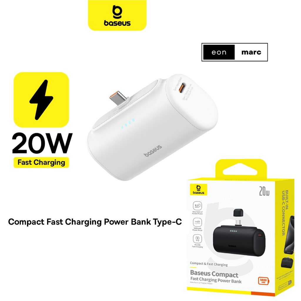 Jual BASEUS Powerbank Mini 5000mAh 20W Fast Charging | Compact Power ...