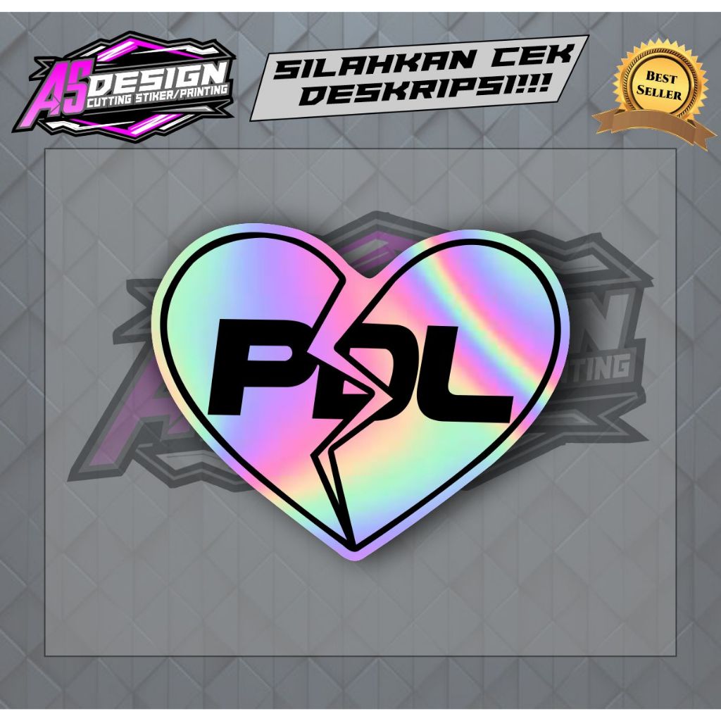 Jual Stiker Cutting PDL Heartsbreaks Patah Hati Viral Keren Bahan ...