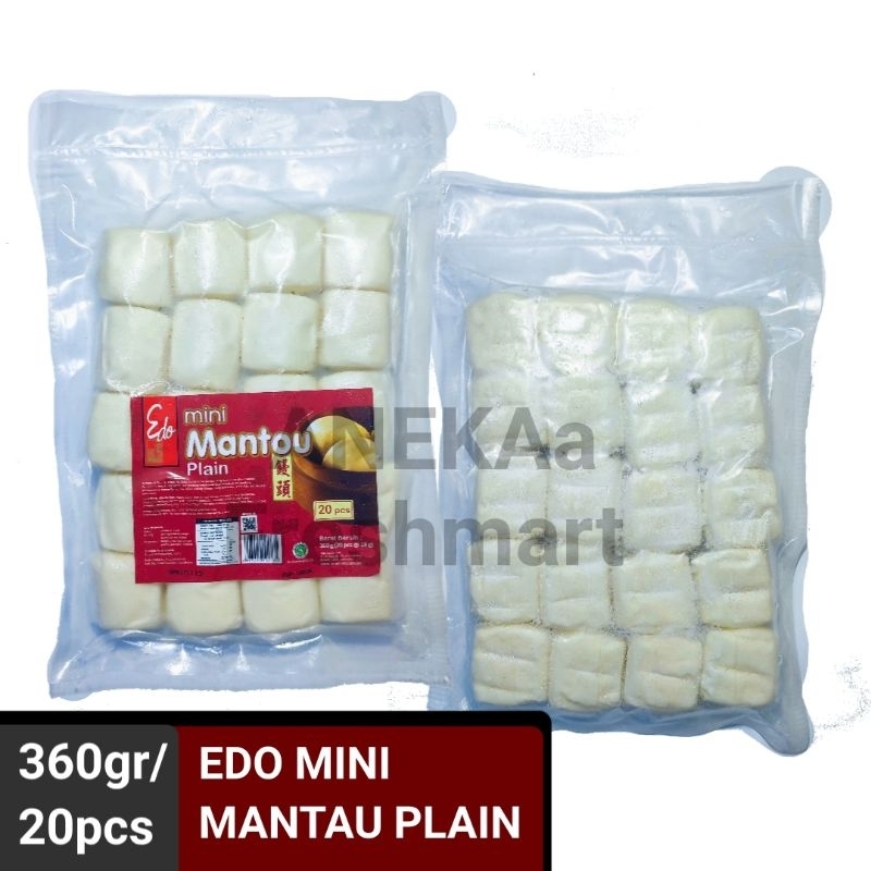 Jual EDO MINI MANTAU PLAIN 360GR ISI 20PCS PAO MINI MANTAO ORIGINAL ...