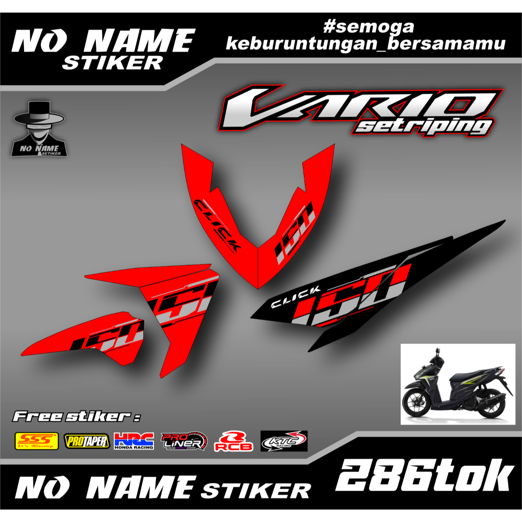Jual STRIPING VARIO 125 150 racing (286TOK) TAHUN 2015 2014 2015 2016 ...
