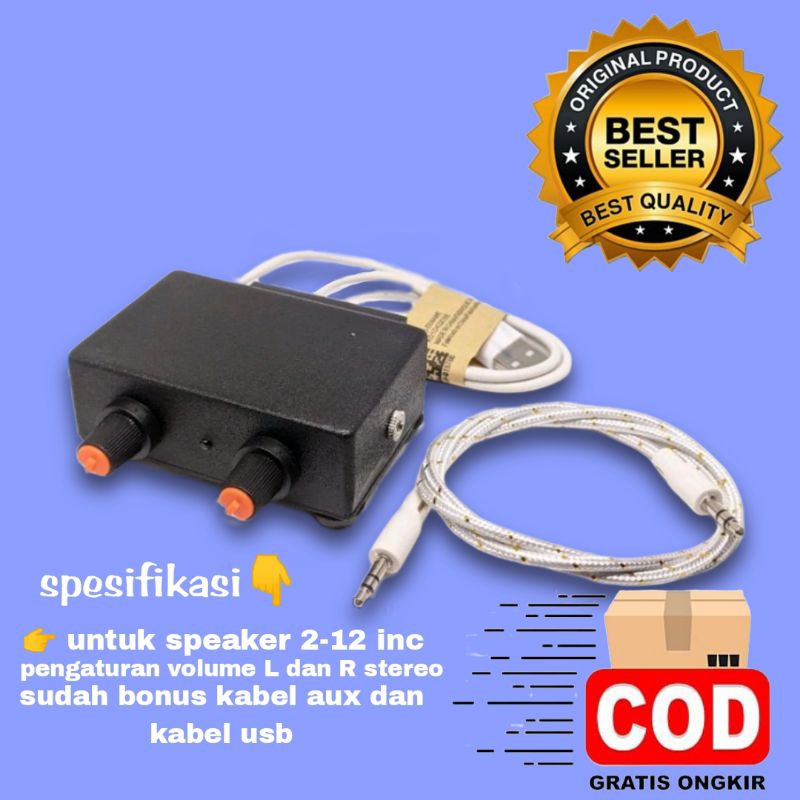 Jual amplifier mini lengkap dengan kabel aux dan usb 5v | Shopee Indonesia