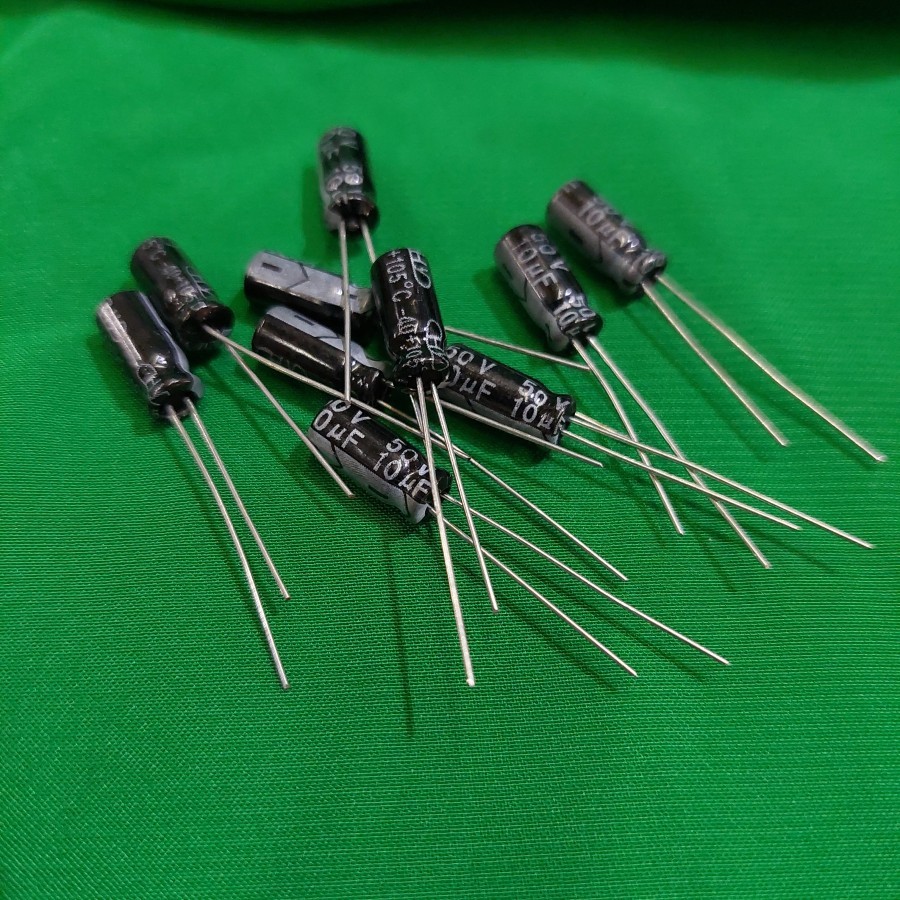 Jual CAPACITOR ELECTROLYTIC ELCO KAPASITOR ELEKTROLIT ELKO 10UF 10UF ...