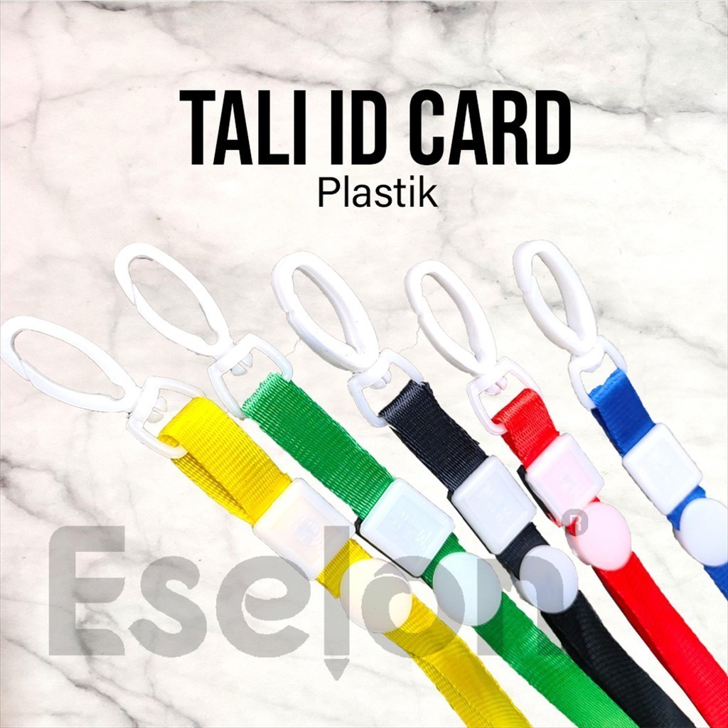 Jual TALI ID CARD warna MERAH BIRU HIJAU HITAM KUNING 1buah Tali Id ...