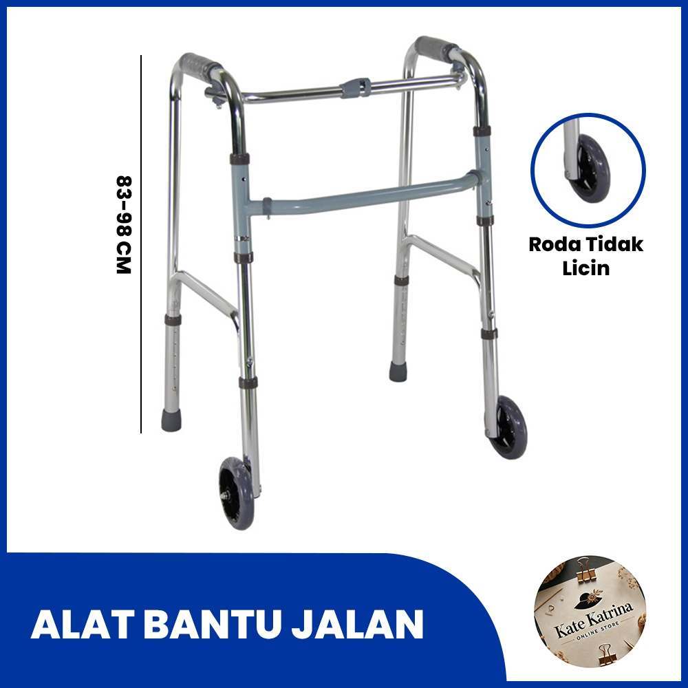 Jual KK walker alat bantu jalan lansia manula dengan roda | Shopee ...