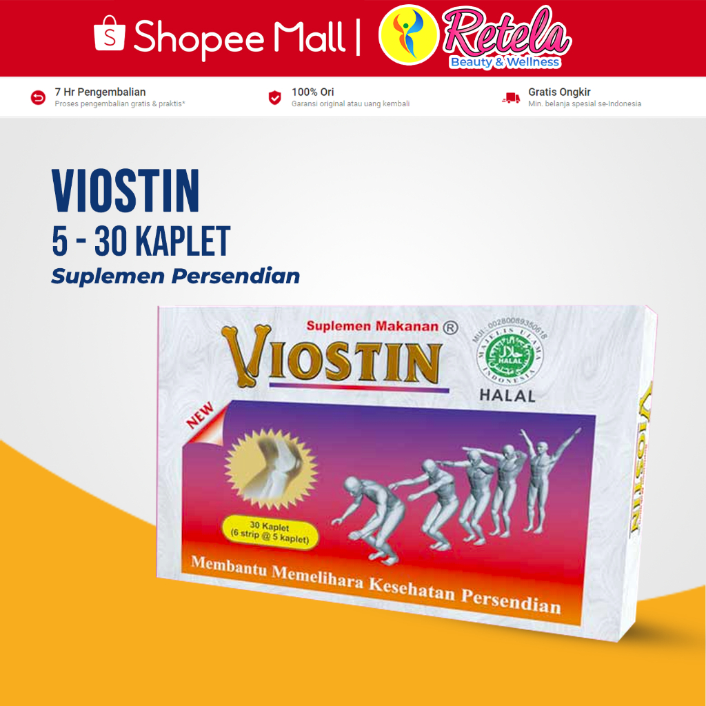 Jual Viostin Suplemen Sendi - Varian 5 Kaplet & 30 Kaplet / Viostin ...
