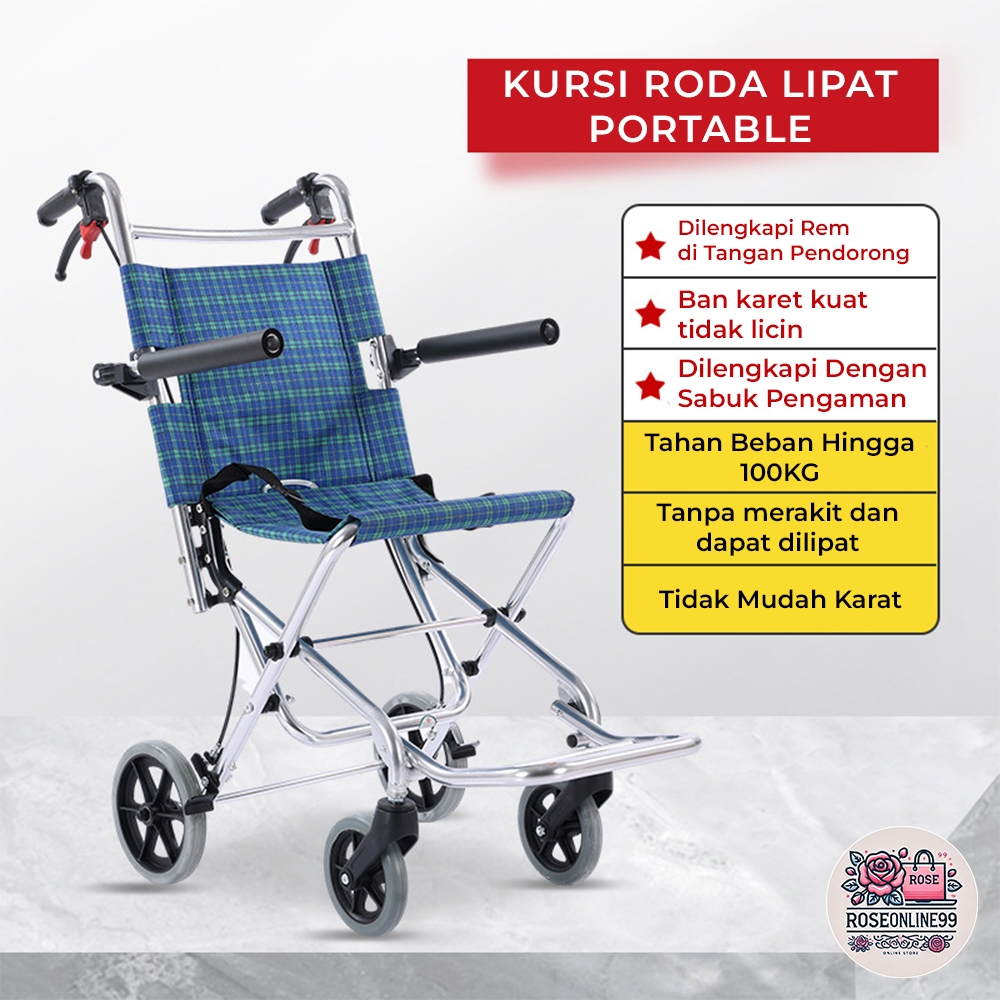 Jual RO Kursi Roda Lipat Portable Travel Masuk Kabin Pesawat Lebar ...