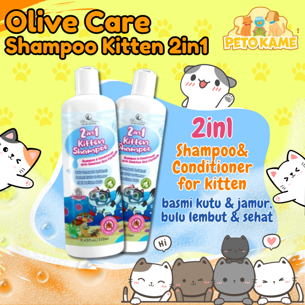 Jual Olive Care Shampoo Kucing KITTEN SHAMPOO&KONDISIONER Anti Jamur ...