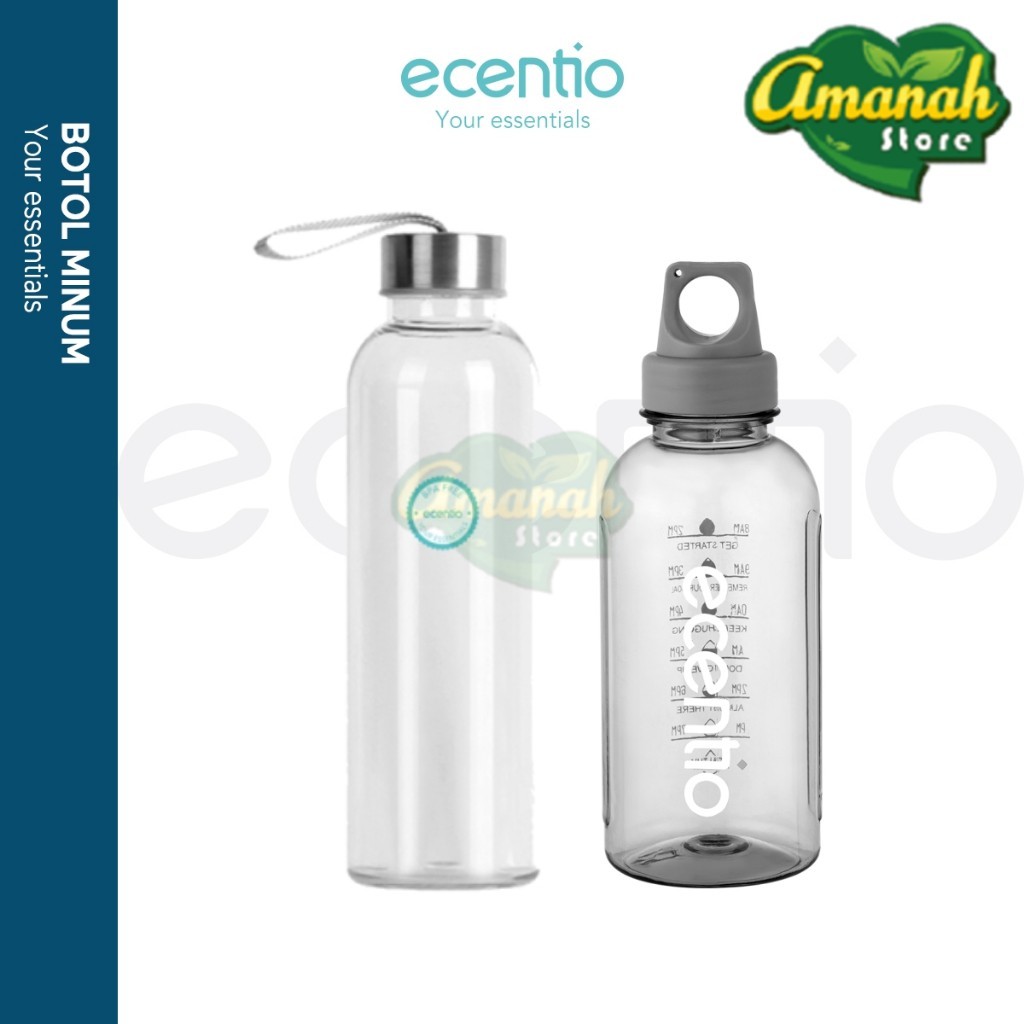 Jual ecentio botol air minum 500ml bening water Botol plastik bottle ...