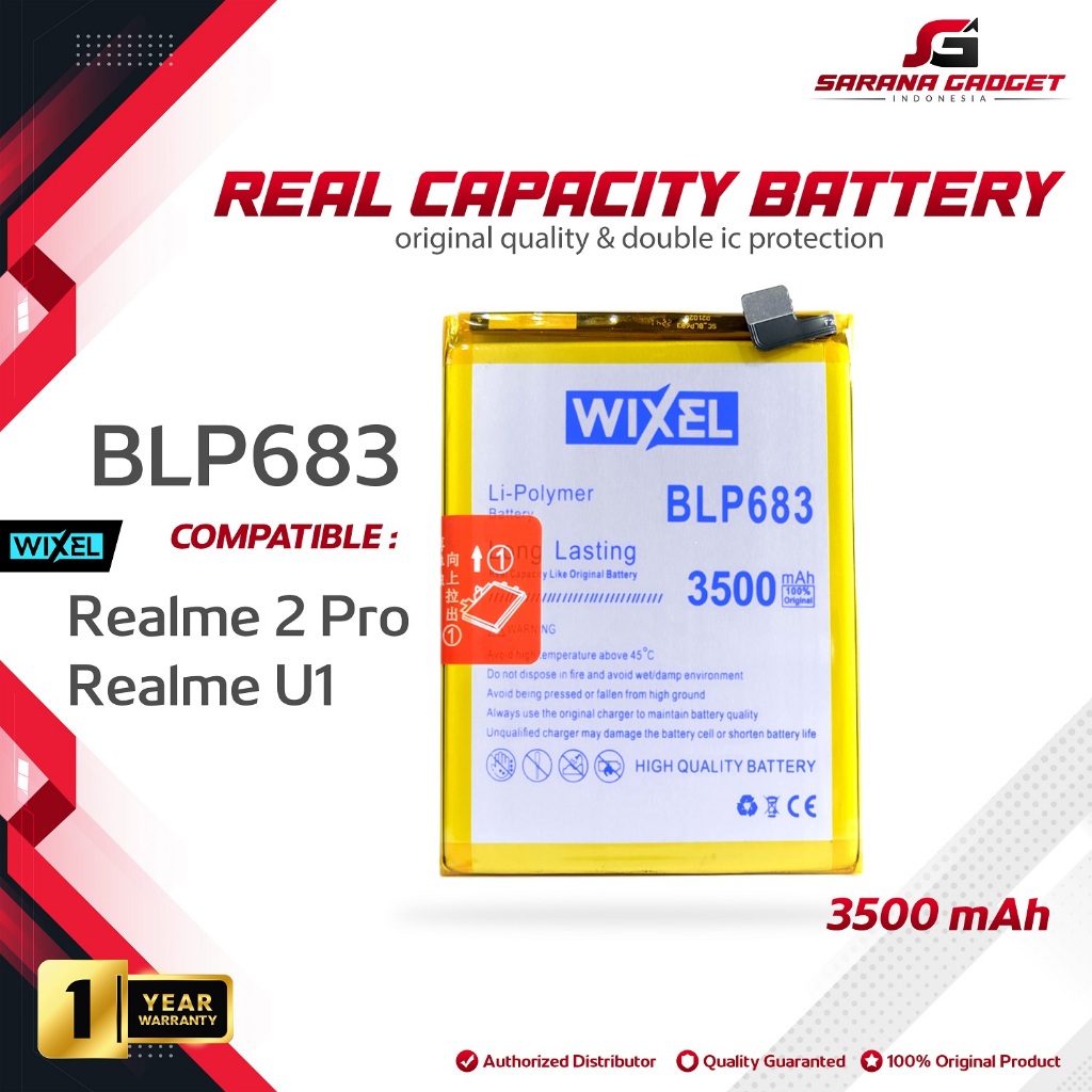 Jual WIXEL Baterai BLP683 Realme 2 Pro U1 Double Power BLP689 BLP695 ...