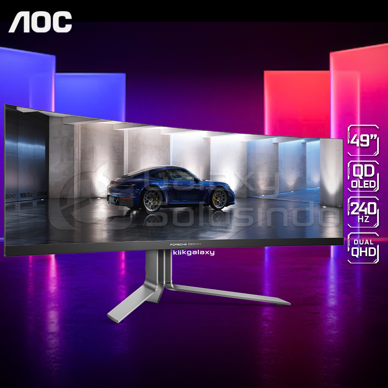 Jual AOC Agon Pro Porsche Design PD49 49" QD-OLED 0.03ms DQHD 240Hz Curved Gaming Monitor ...