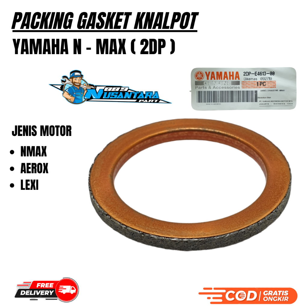 Jual ( ORIGINAL ) PACKING PAKING KNALPOT GASKET NMAX 2DP / AEROX / LEXI ...