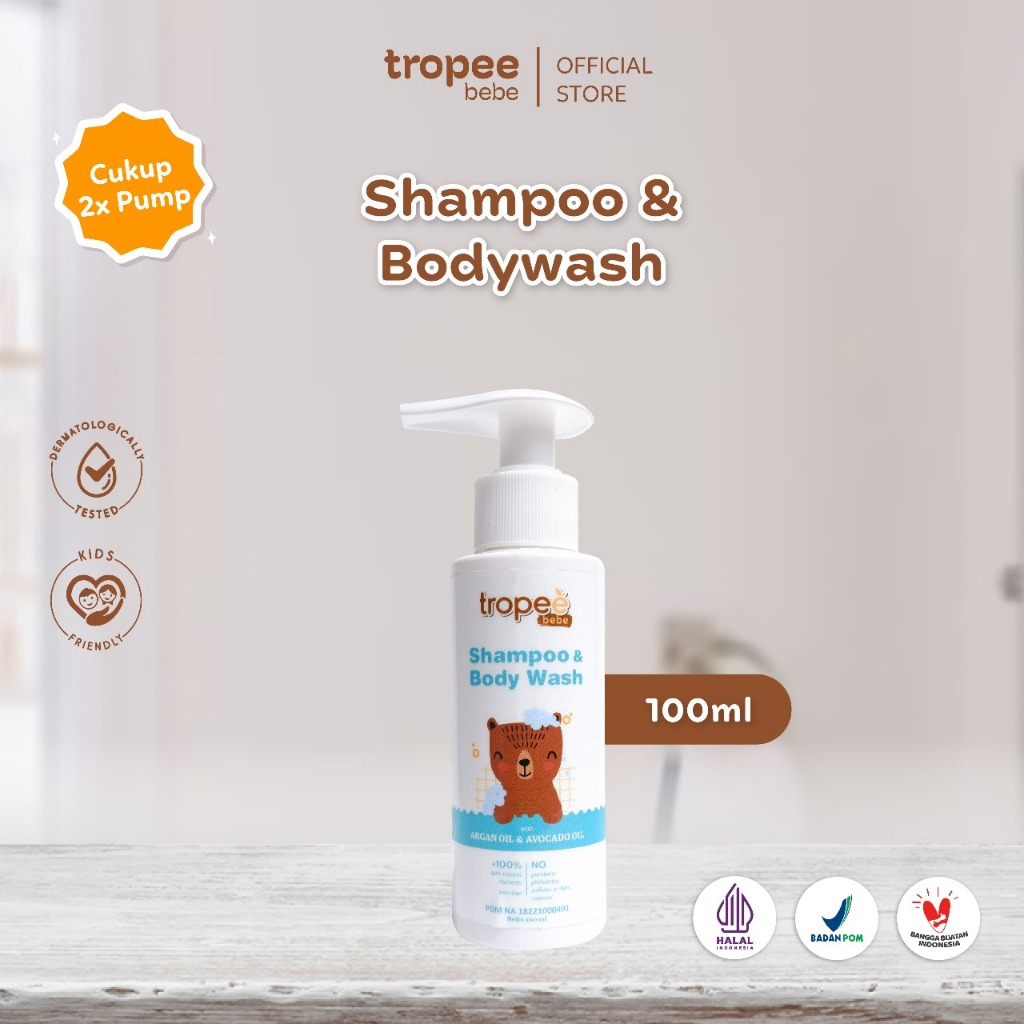 Jual Tropee Bebe Shampoo & Body Wash 100ml | Sampo & Sabun Mandi Anak ...
