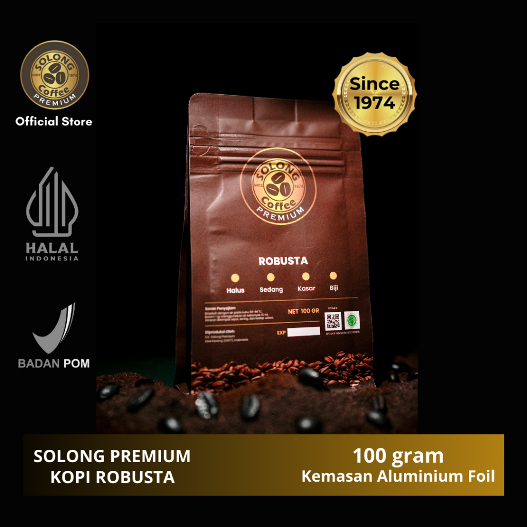 Jual SOLONG PREMIUM Kopi Robusta Aceh 100 Gram - Kemasan Aluminium Foil ...