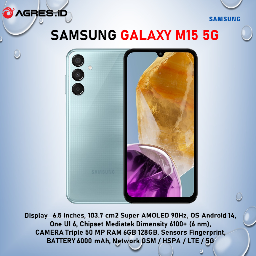 Jual SAMSUNG GALAXY M15 5G 6GB 128GB DARK LIGHT BLUE GARANSI RESMI ...