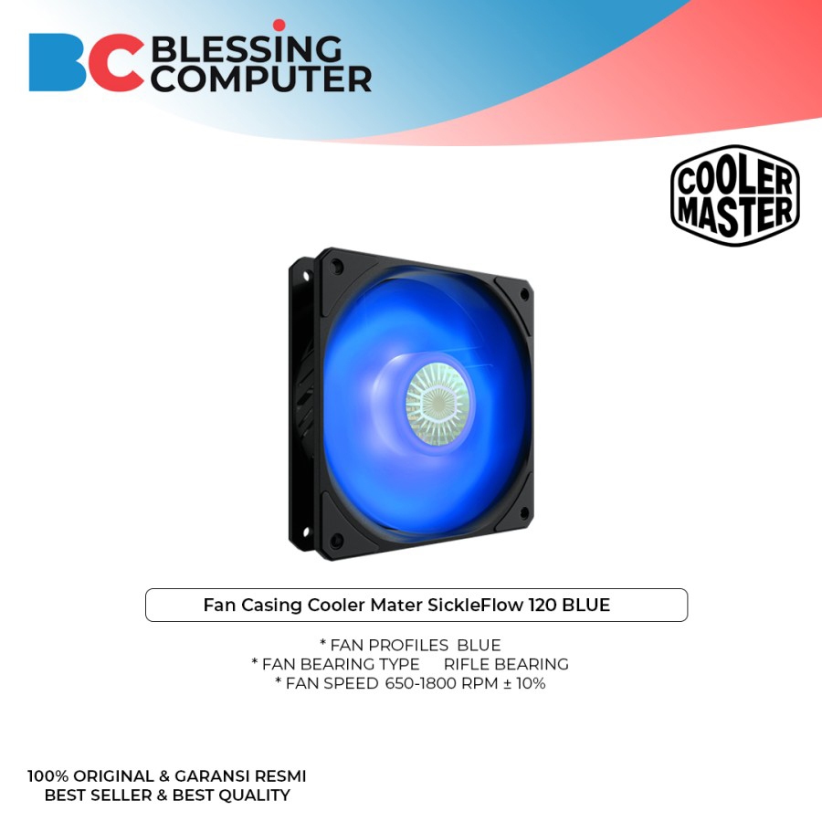 Jual Fan Casing Cooler Mater SickleFlow 120 BLUE | Shopee Indonesia